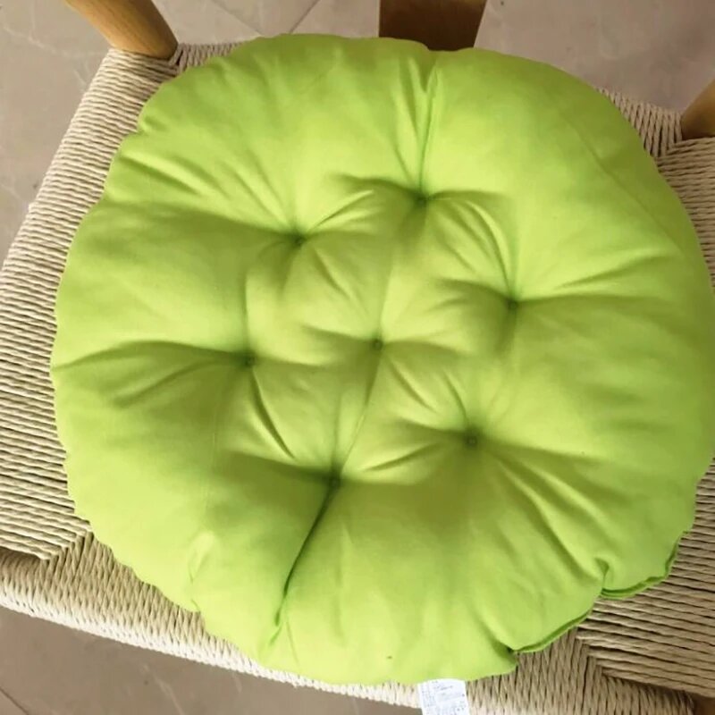 Круглая подушка из полиэстера/хлопка Зеленый, green3