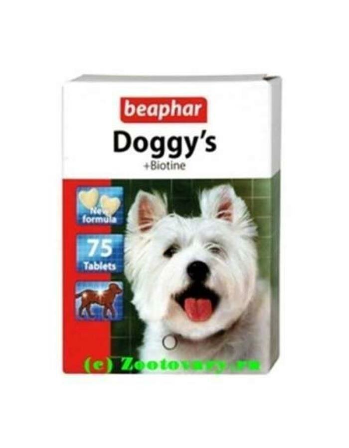Beaphar 12507 Doggys+Biotin Витамины для Собак с Биотином 75Таб.