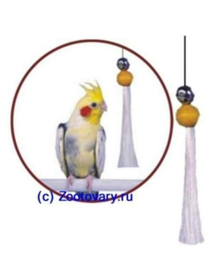 PENN-PLAX Игрушка для птиц кисточка С бубенчиком большая