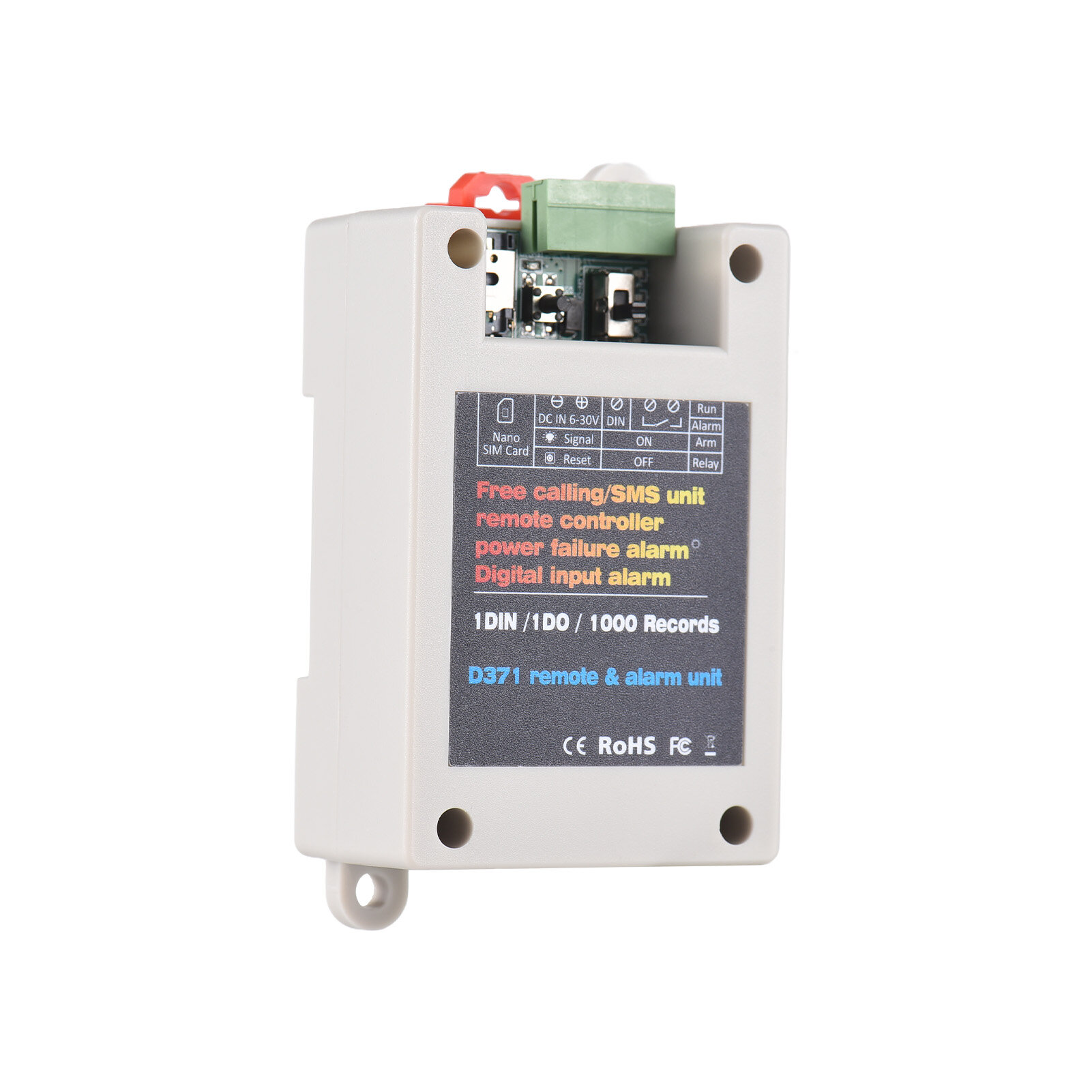 GSM реле для открывания ворот, пульт дистанционного управления 2G, телефонный звонок, SMS, отключение питания, выключатель сигнализации, входная сигнализация для заборов, жалюзи, гаражных ворот со слотом для SIM-карты, постоянный ток от 9 В до 36 В