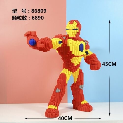 Конструктор Железный человек , большой комплект, фигурка 45см, 420деталей