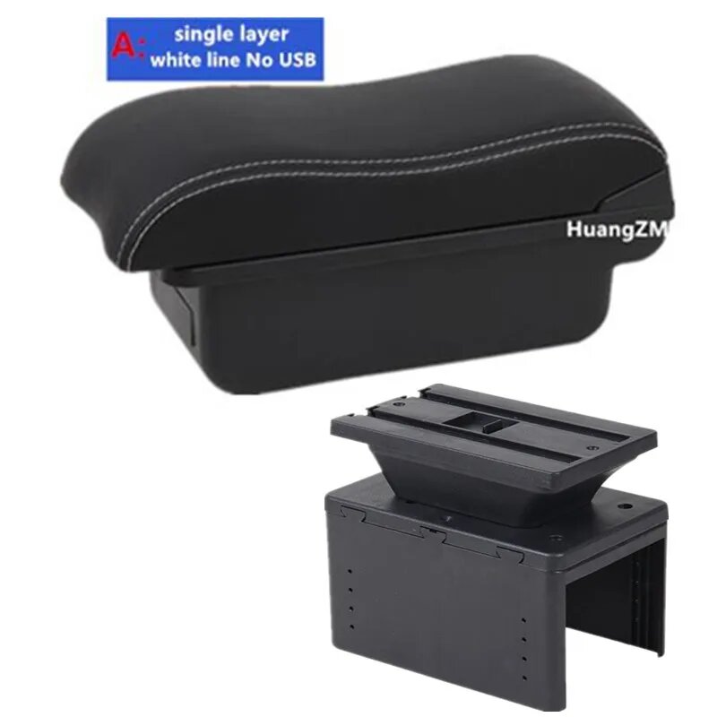 Подлокотник для Renault Fluence, центральный автомобильный подлокотник для Renault Fluence, модернизированный с USB, аксессуары для салона автомобиля A white line No USB
