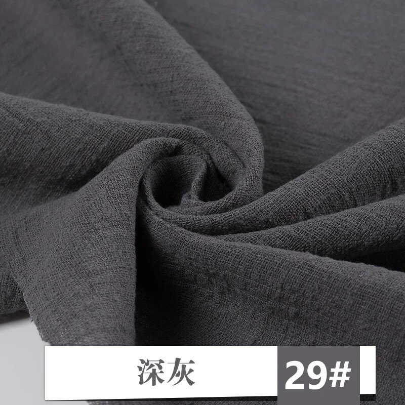 Двойная бамбуковая хлопчатобуковая льняная ткань 1,35 м шириной Серый, 29 Dark Grey