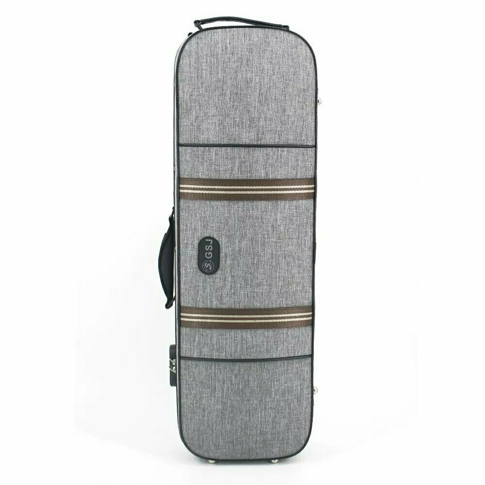 Скрипичный футляр, 4/4, с гигрометром, ударопрочный, сверхмягкий, серый