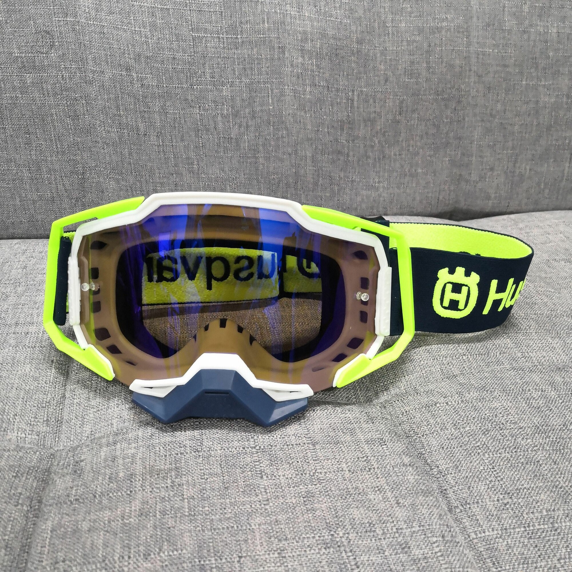 Защитные очки HUSQVARNA для мотокросса ветрозащитные, с UV-фильтром, универсальный размер