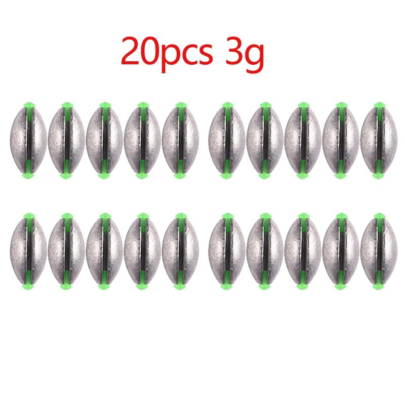 Свинцовые грузила для ловли карпа 2-30 г 20pcs 3g