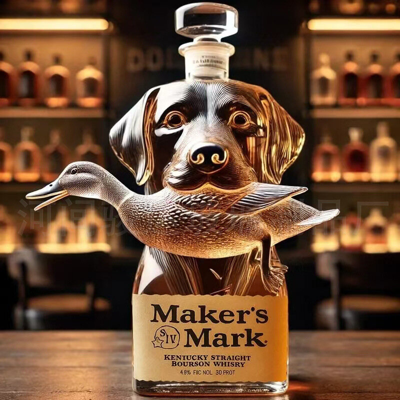 National Champions Bottle Бутылка для виски в форме собаки, Креативное оформление, черное