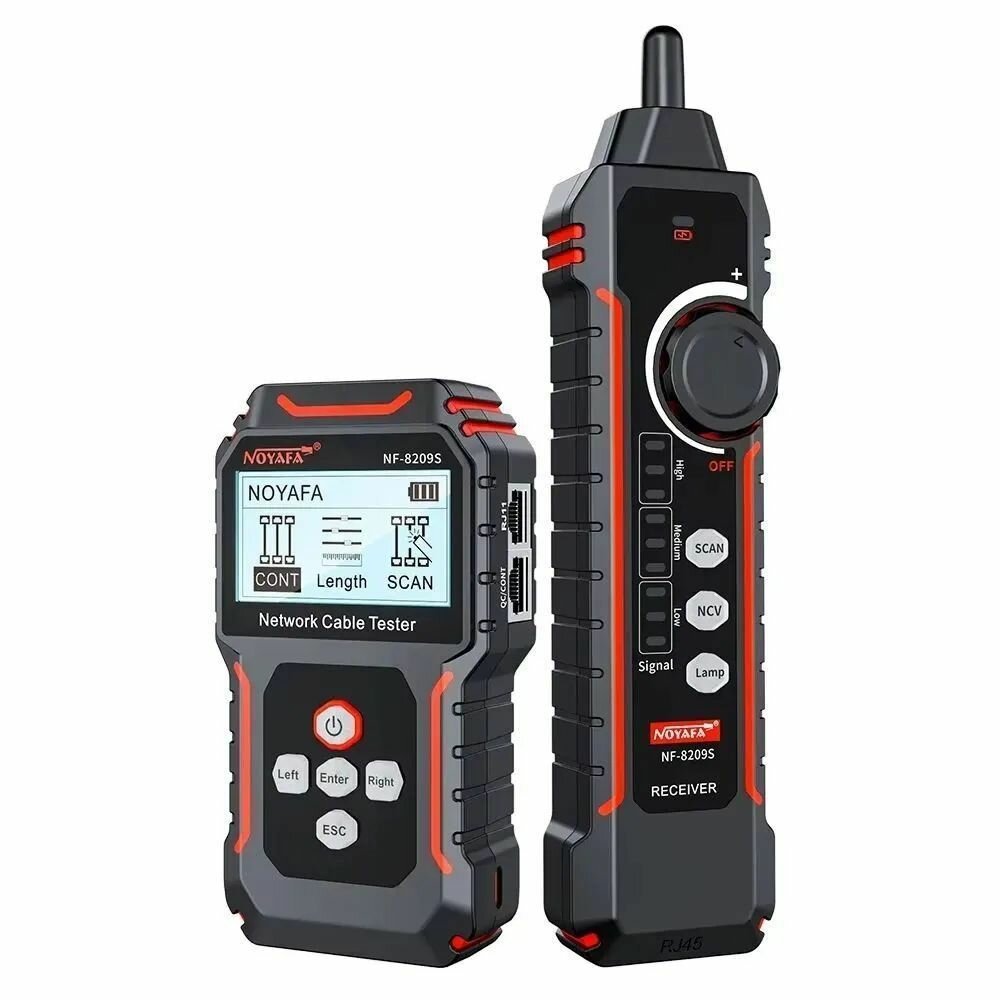 Кабельный тестер NF-8209S Noyafa поиск дефектов витой пары измеритель длины PoE кабельный трекер