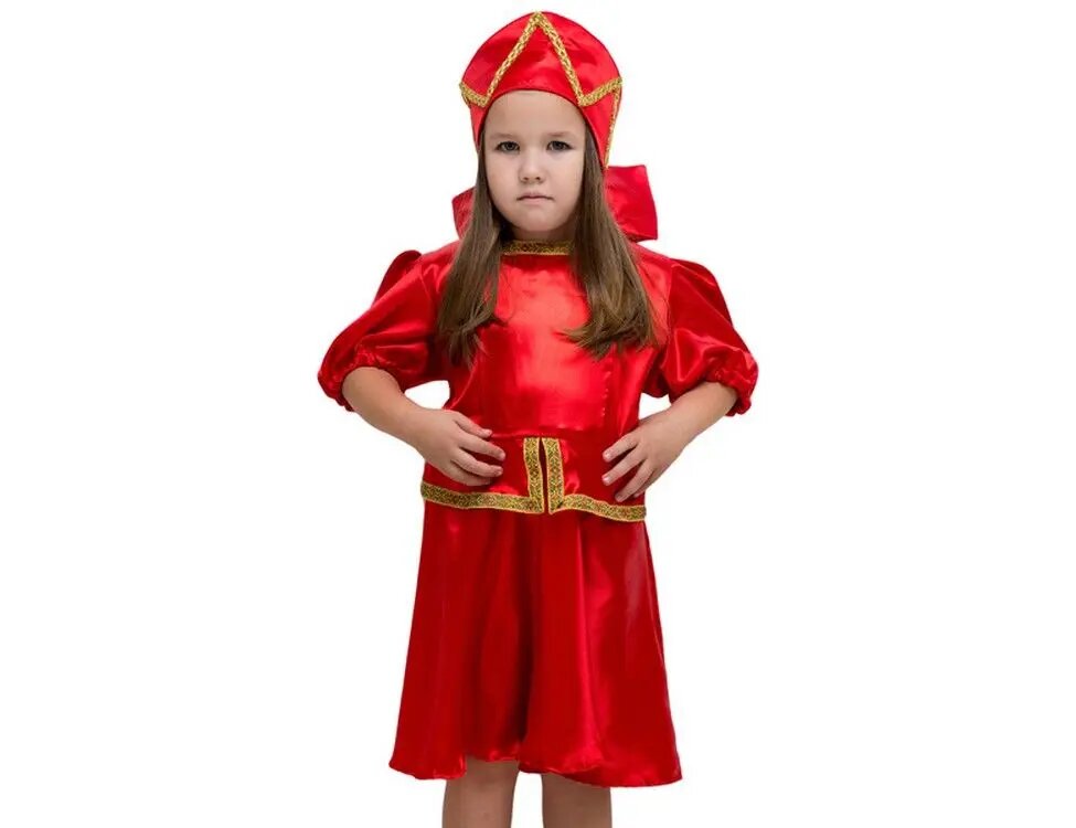 Карнавальный костюм кадриль, красный, на рост 104-116 см, 3-5 лет, Бока