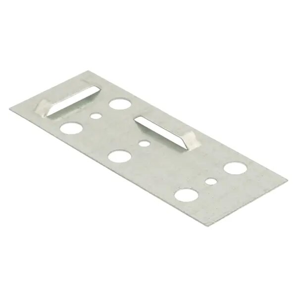 Пластина для крепления зеркал 130x50 мм металл цвет серебро