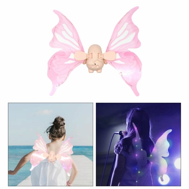 Электрическая бабочка, светящаяся музыкальная игрушка с крыльями феи