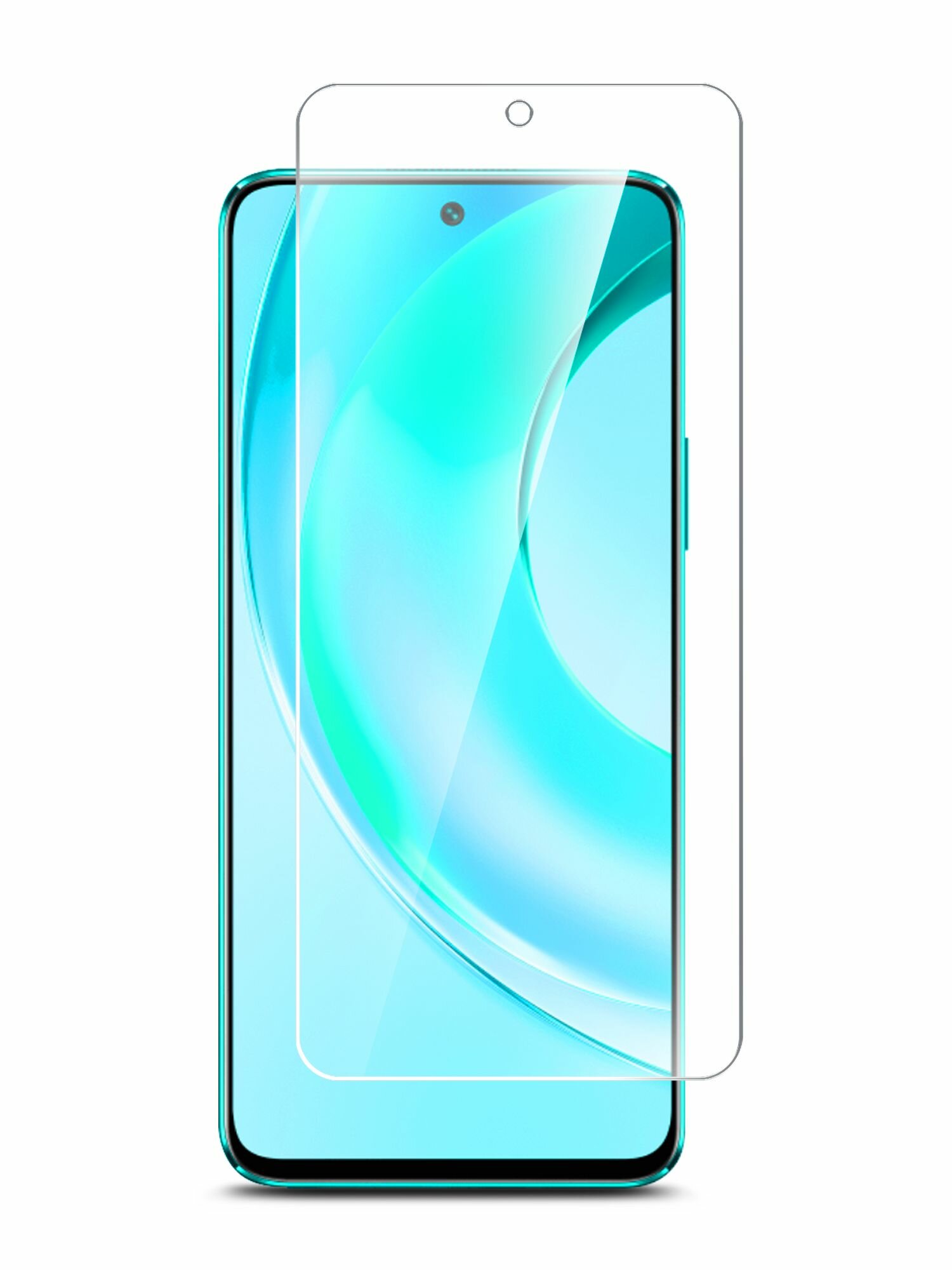 Защитное стекло на Wiko T50 6.6" ( Вико Т50 ) Экран, гибридное: пленка + стекловолокно , прозрачное силиконовая клеевая основа тонкое Hybrid Glass, Miuko