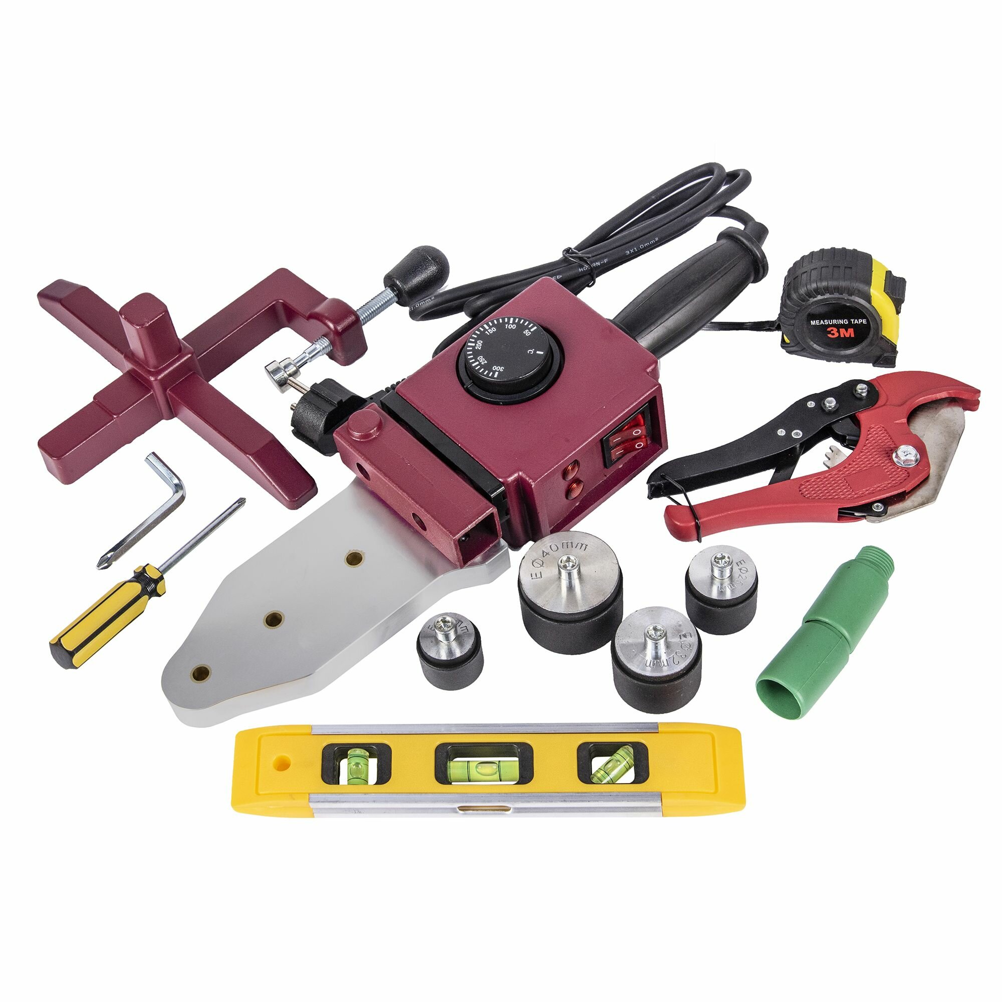 Комплект сварочного оборудования для ППР труб и фитингов ду: 20/25/32/40, 2000 Вт, ZEISSLER, ZTp.901.012040