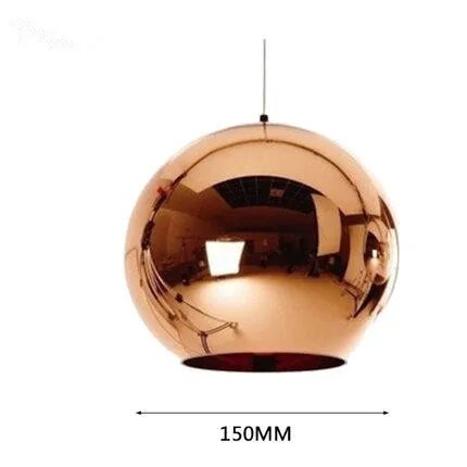 Подвесной светильник CHUSUKRU медный круглый стеклянный