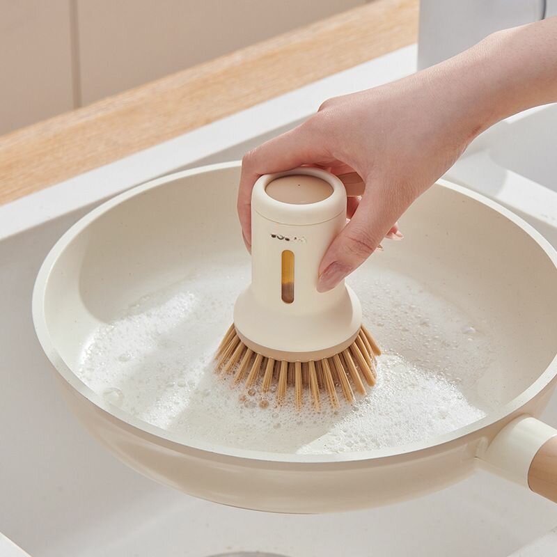 Щетка для мытья посуды с вращающейся длинной ручкой кухонная бытовая