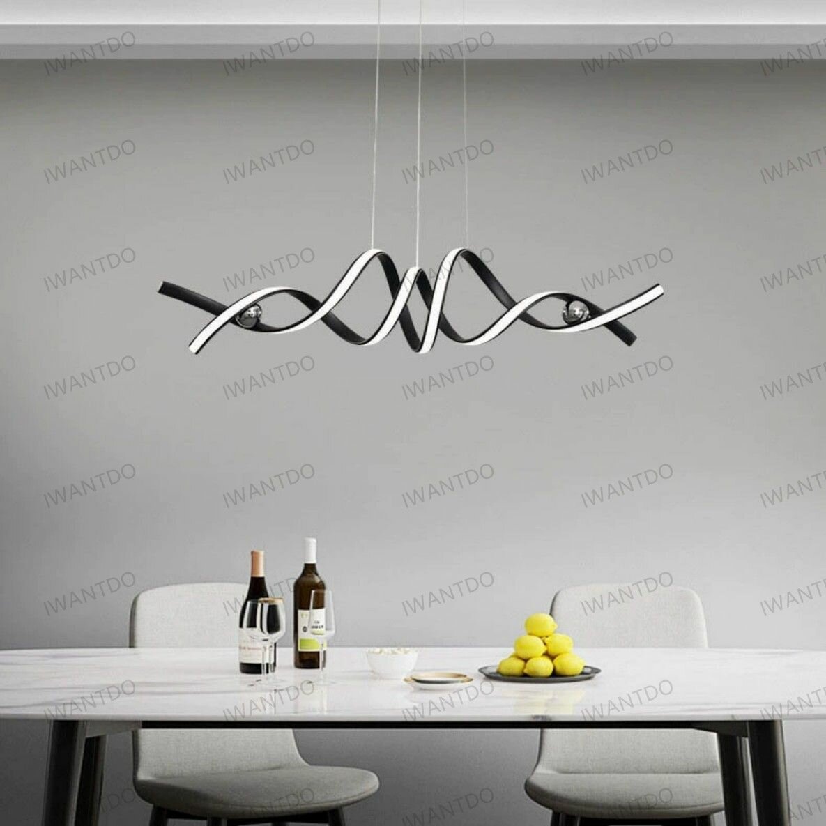 LED Подвесной светильник Диммируемая с Дистанционное управление для стол гостиной Столовая Бар Лампа BD446 Люстра