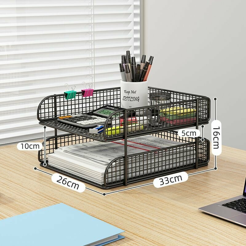 Лоток для бумаг Офисная многоуровневая стойка для документов на столе Стол для хранения файлов