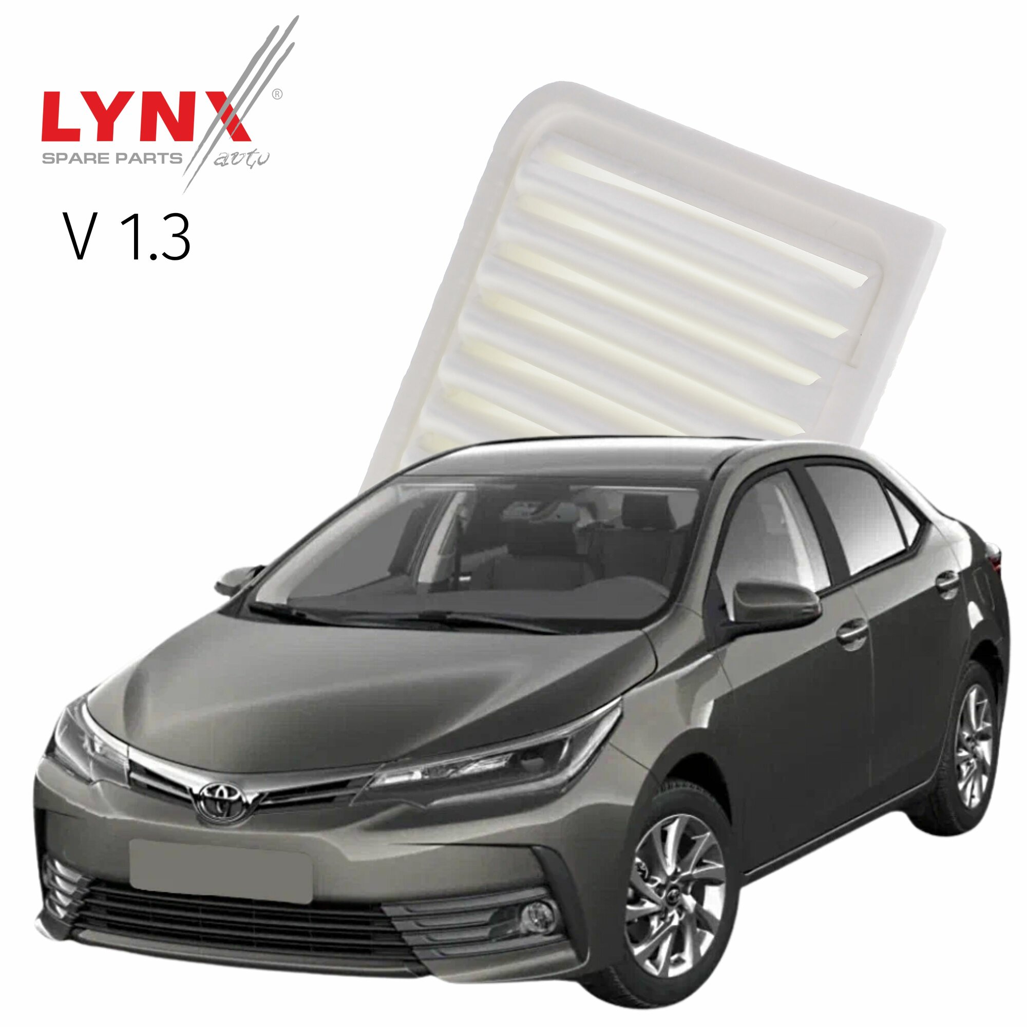 Фильтр воздушный Toyota Corolla (11) / Королла Королла 2012 2013 2014 2015 2016 2017 2018 2019 V1.3 1NR-FE / 1шт LYNXauto