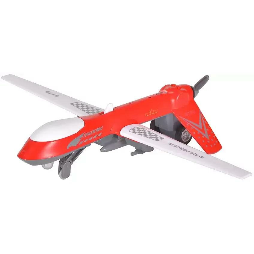 Модель самолета Tai Tung красный, 20,5 см, свет, звук, инерция