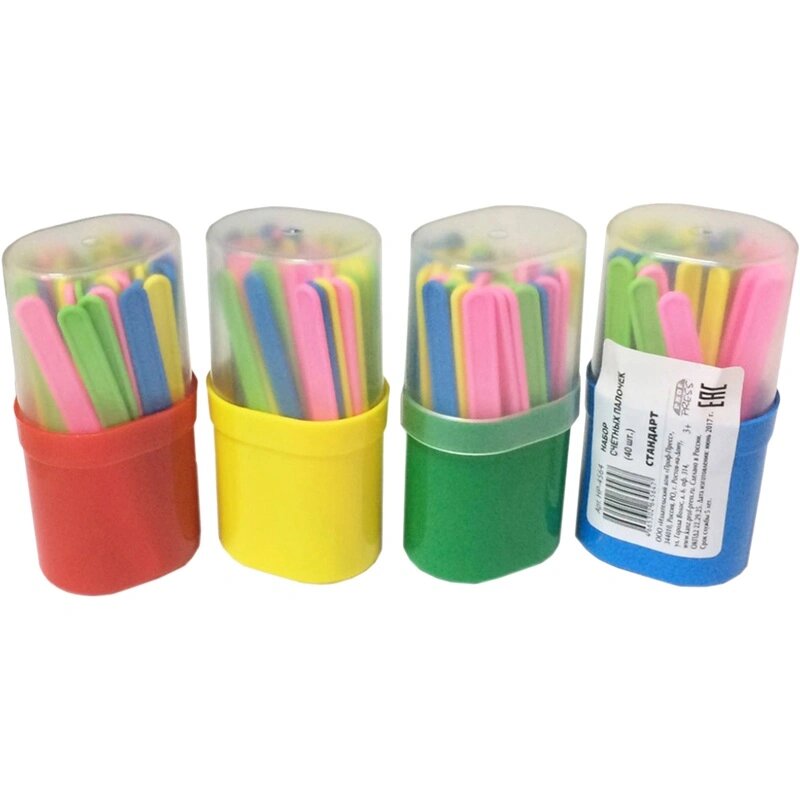 Счетные палочки 40шт стандарт в пенале, НР-4564