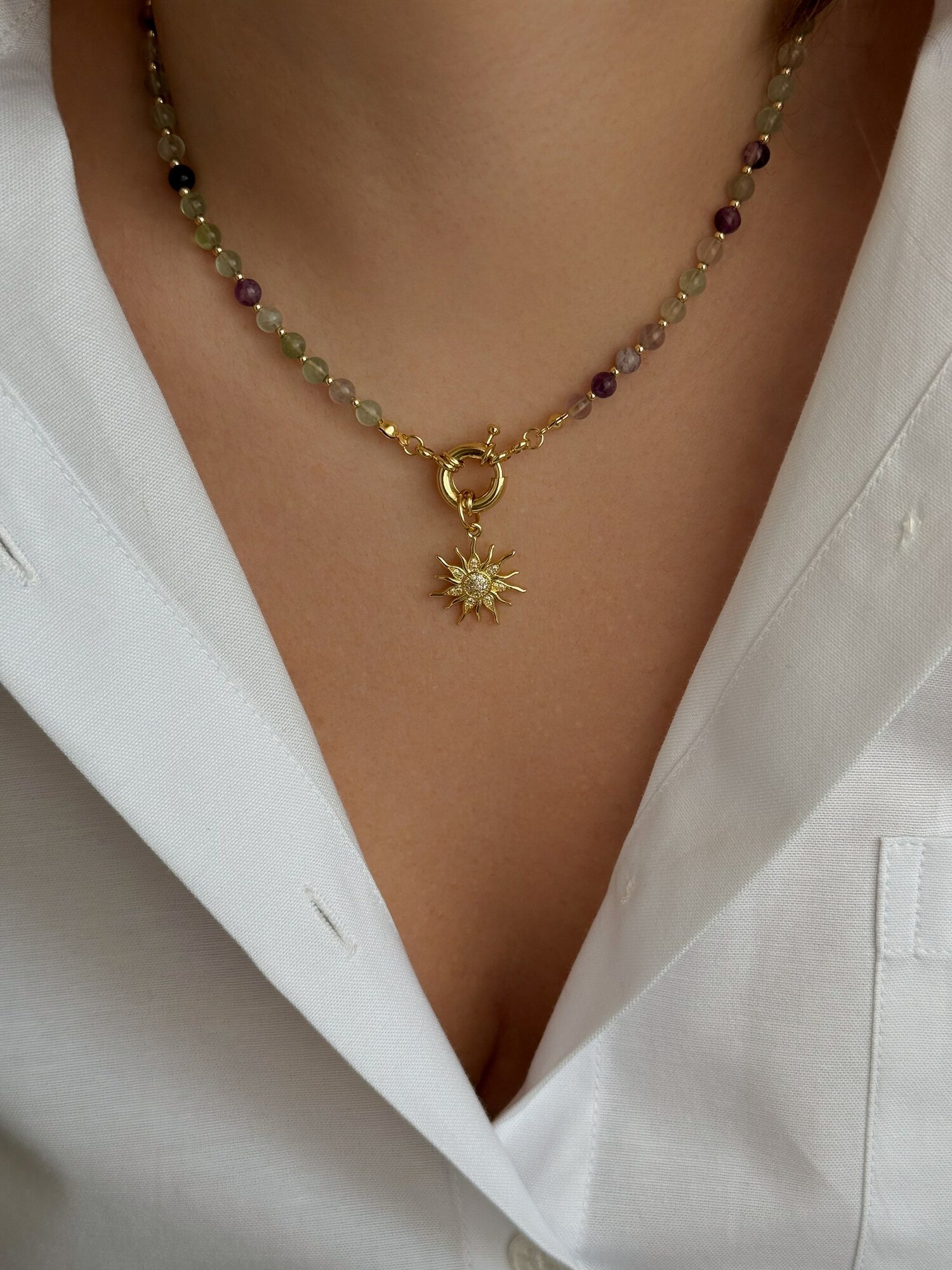 Колье Strekoza Collection, флюорит