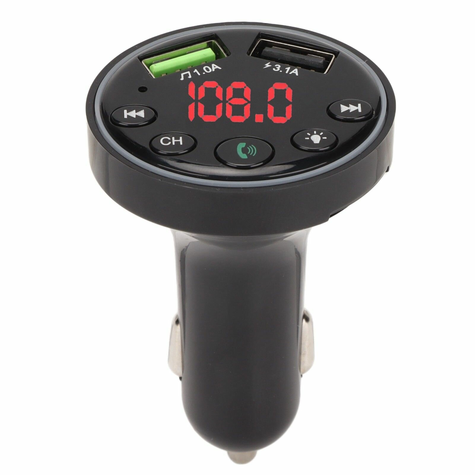 Автомобильное зарядное устройство USB-адаптер для быстрой зарядки, беспроводной FM-передатчик Bluetooth 5.0 со светодиодным дисплеем, MP3-плеер для автомобилей