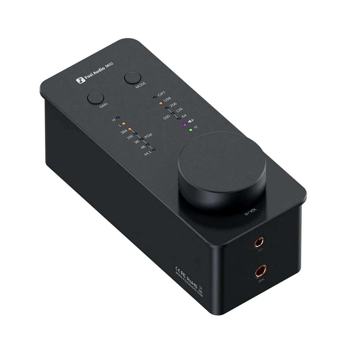 Поддержка Усилитель для наушников Fosi Audio SK02 DAC, черный