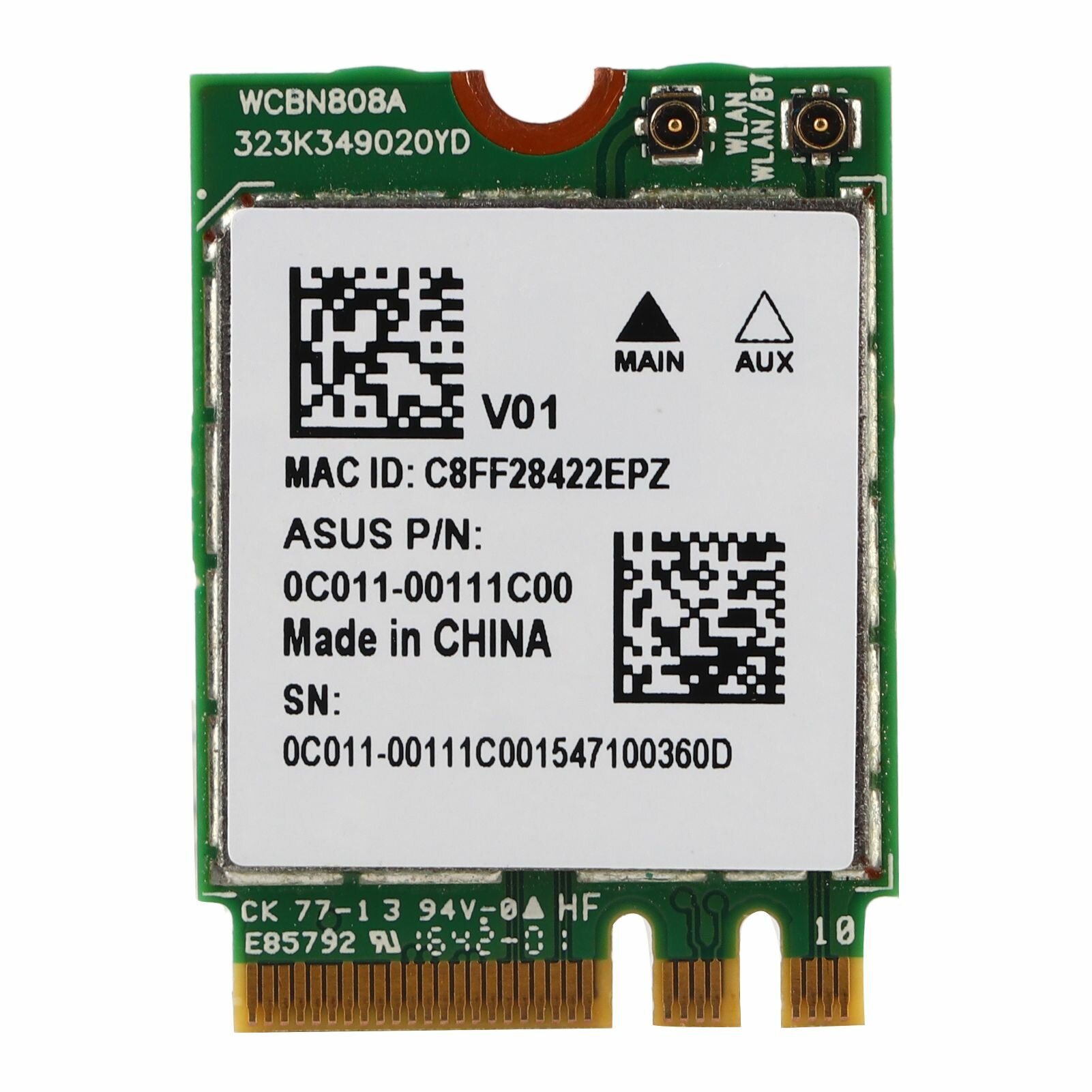 Беспроводная сетевая карта ASUS 2.4G/5G NGFF/M.2 Bluetooth 4.1, высокоскоростная карта Wi-Fi M.2 для ноутбуков и настольных компьютеров ASUS