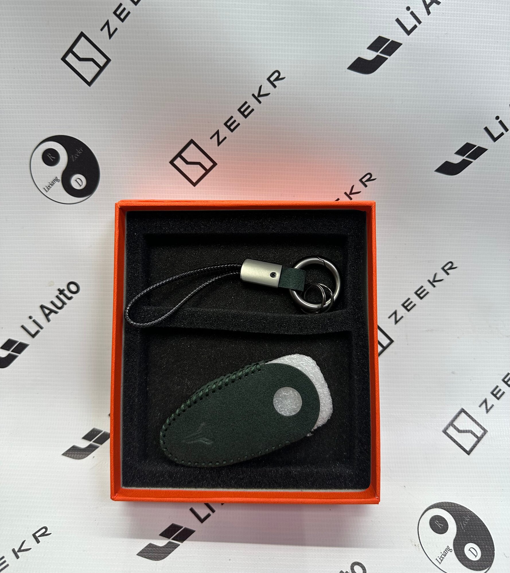 Замшевый чехол для ключей, брелок для ключей для Voyah FREE , зеленый