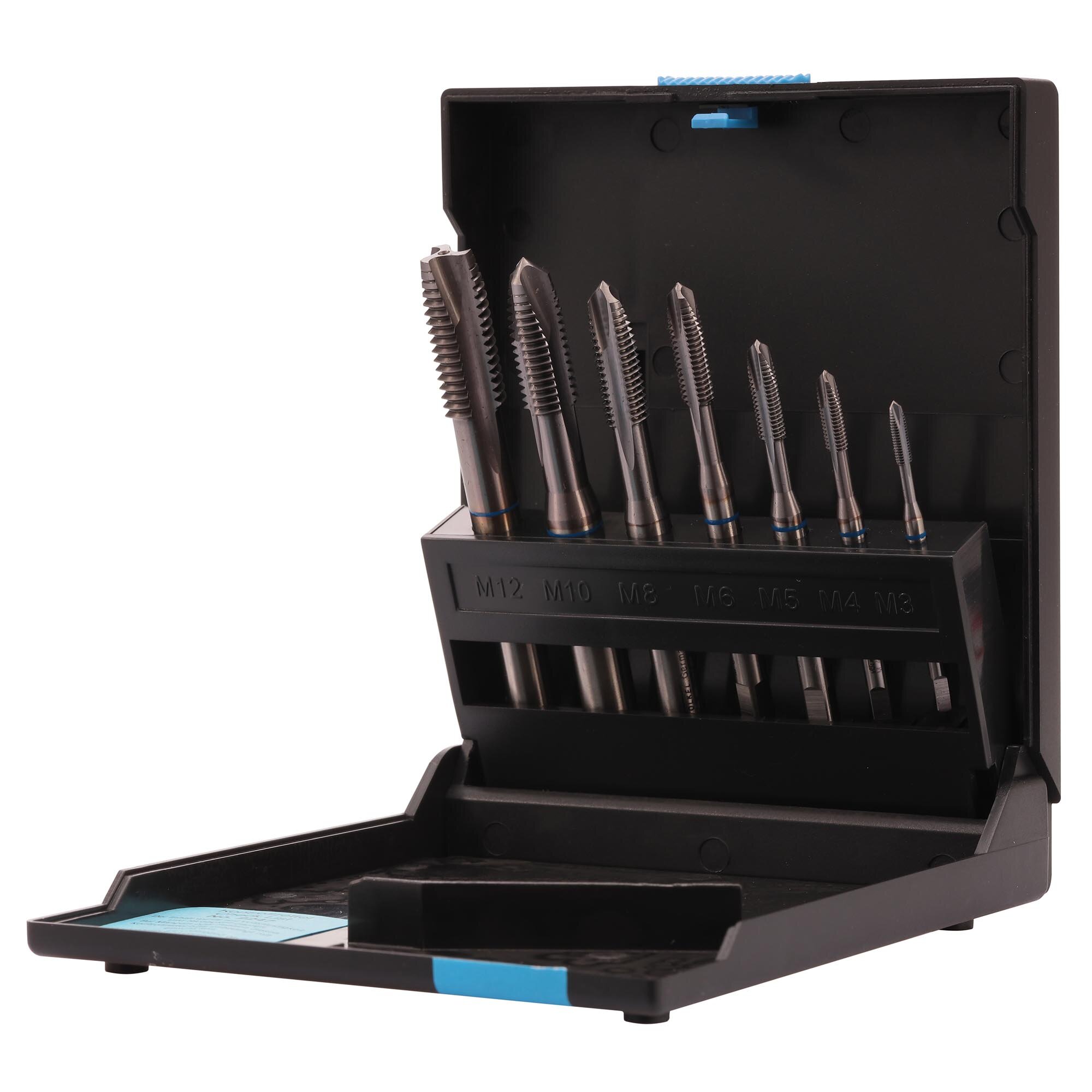 Набор машинных метчиков Volkel M3-M12 HSSE-TiCN DIN371/376 7пр 47859