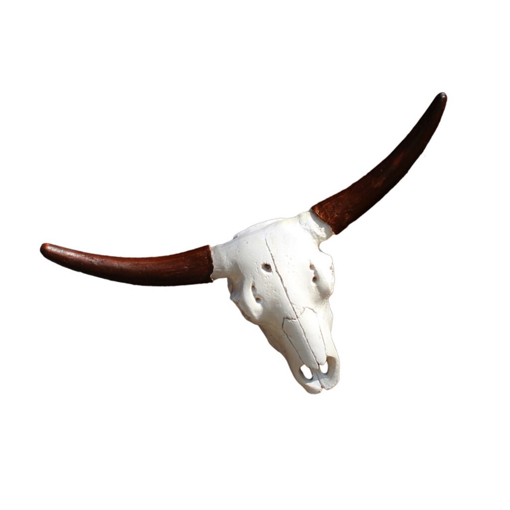 Уникальная 3D скульптура животного, голова быка с длинными рогами из смолы, настенное украшение