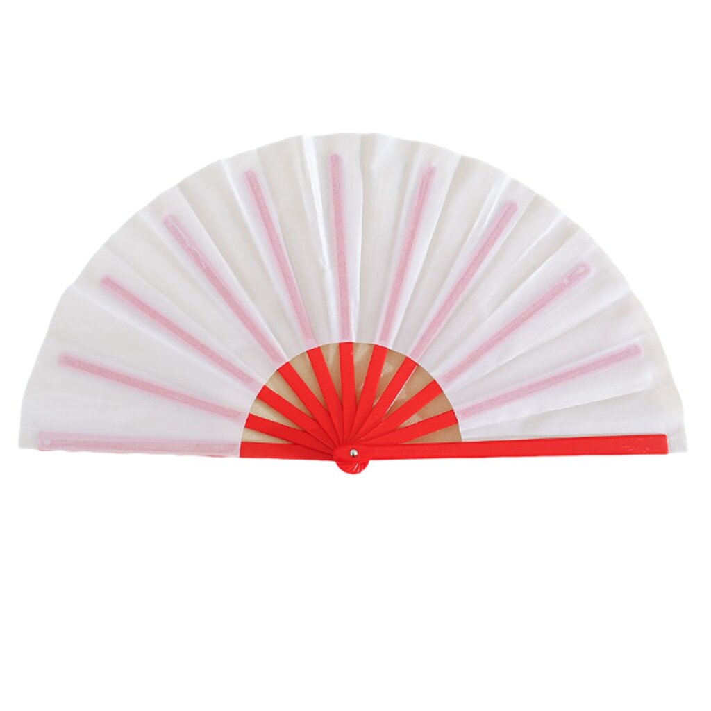 Веер кунг-фу из 10-дюймовой цветной костяной ткани Оксфорд-красный