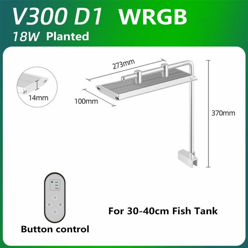 Серия WEEK AQUA V Led Aquarium Light RGB аквариумный светильник с таймером цикла Бесступенчатый диммер Аквариумная лампа для пресноводных