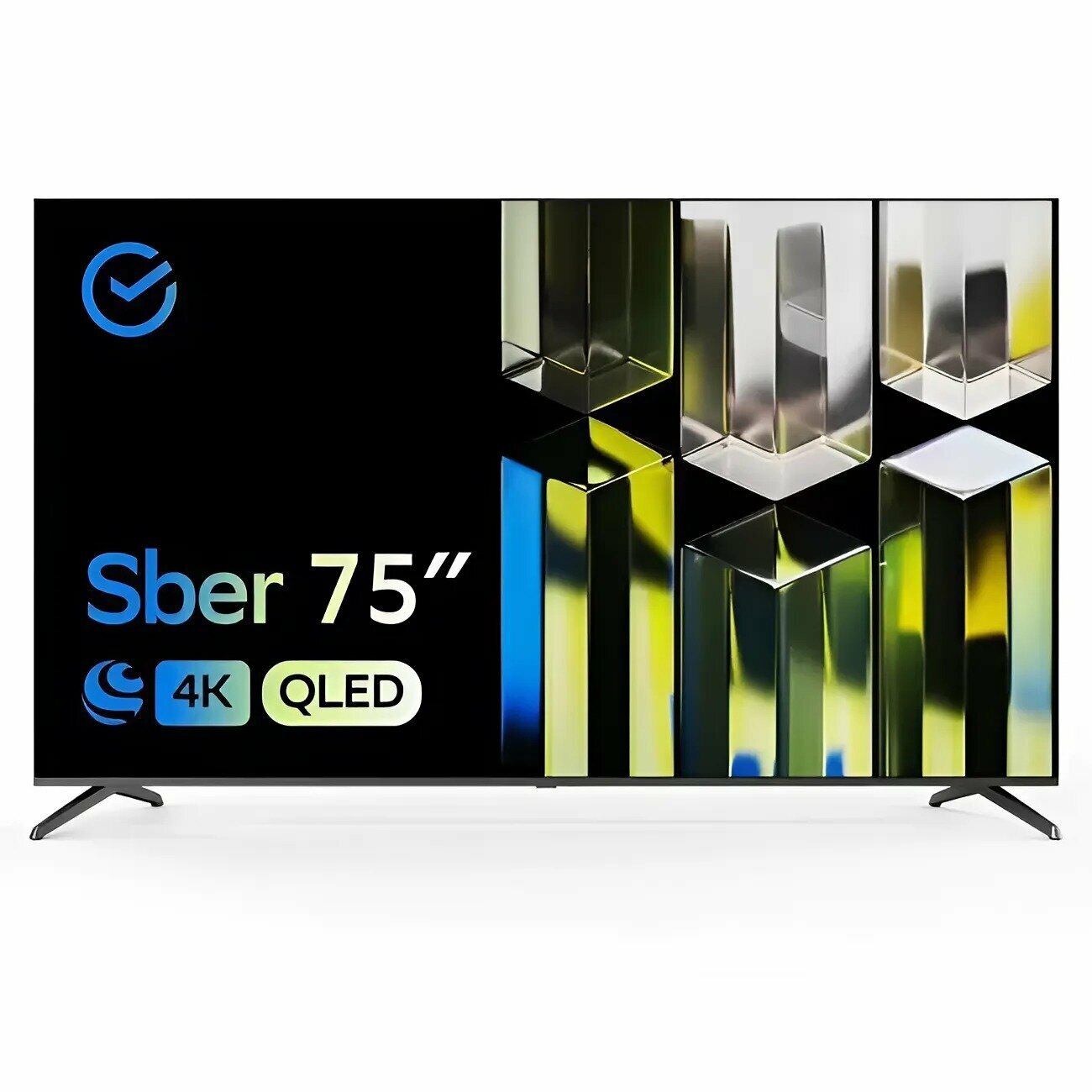 Телевизор 75" SBER QLED 4K UHD, голосовой помощник Салют, черный (SDX-75UQ5231)