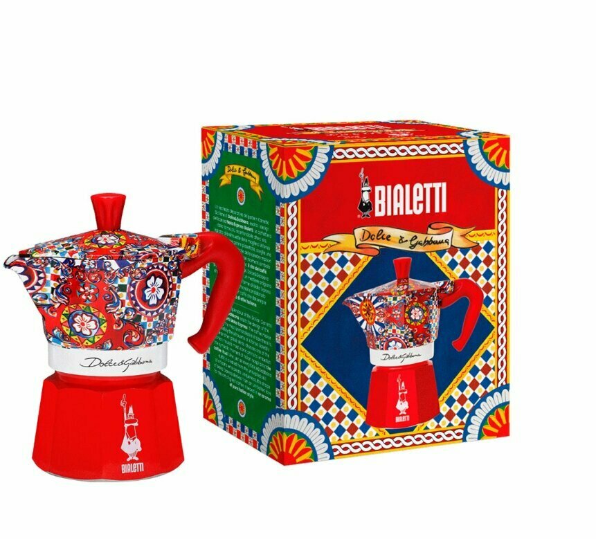 Гейзерная кофеварка Bialetti Moka Express 5329 Dolce&Gabbana Carretto Siciliano