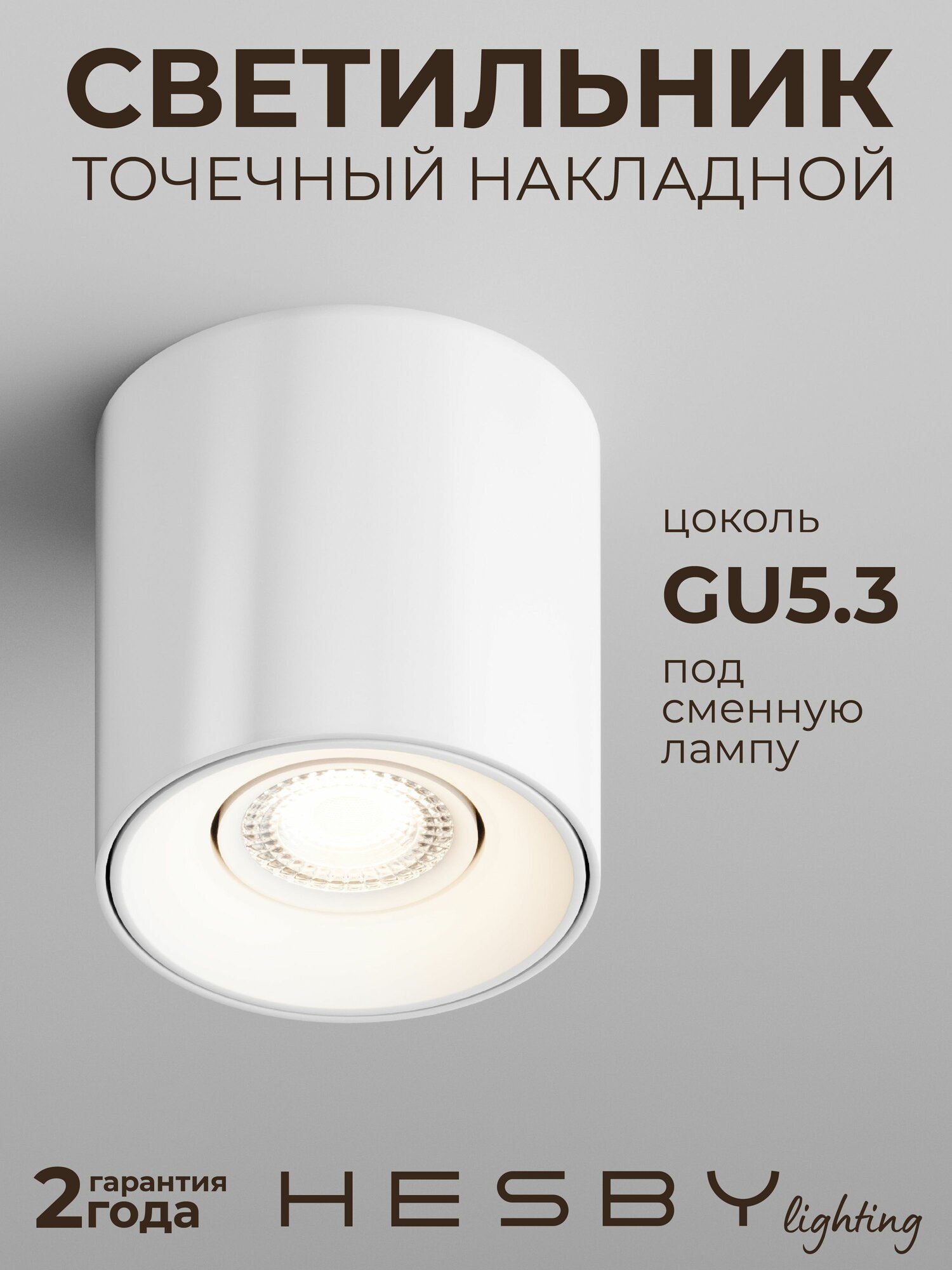 Светильник потолочный Hesby Essence HSBL_0107, IP20, 10Вт, GU5.3, направленного света, в стиле лофт