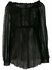 Блуза Alberta Ferretti Sheer pleated blouse, размер 40, black / black