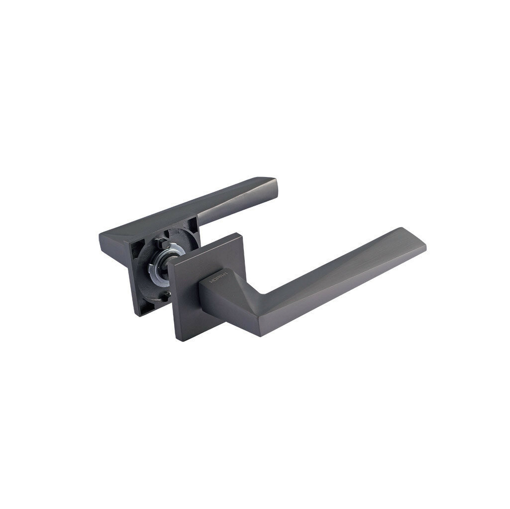 Ручка дверная нора-м Slim 133K, графит, цинковый сплав, для деревянных дверей