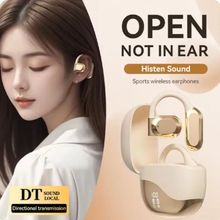 Беспроводные TWS-наушники True Wireless Earphones M62, Bluetooth 5.46, Hi-Fi звук, Al-переводчик, бежевый