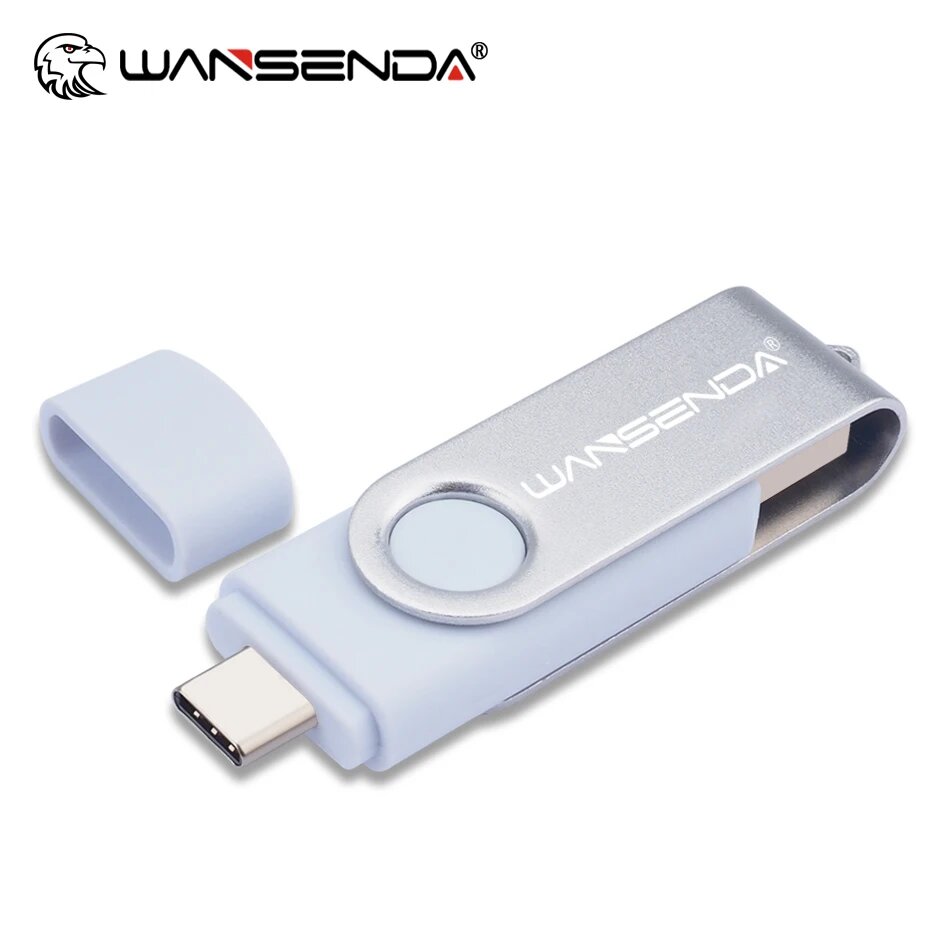 WANSENDA USB 3.0 Type-C флеш-накопитель 256 ГБ, белый