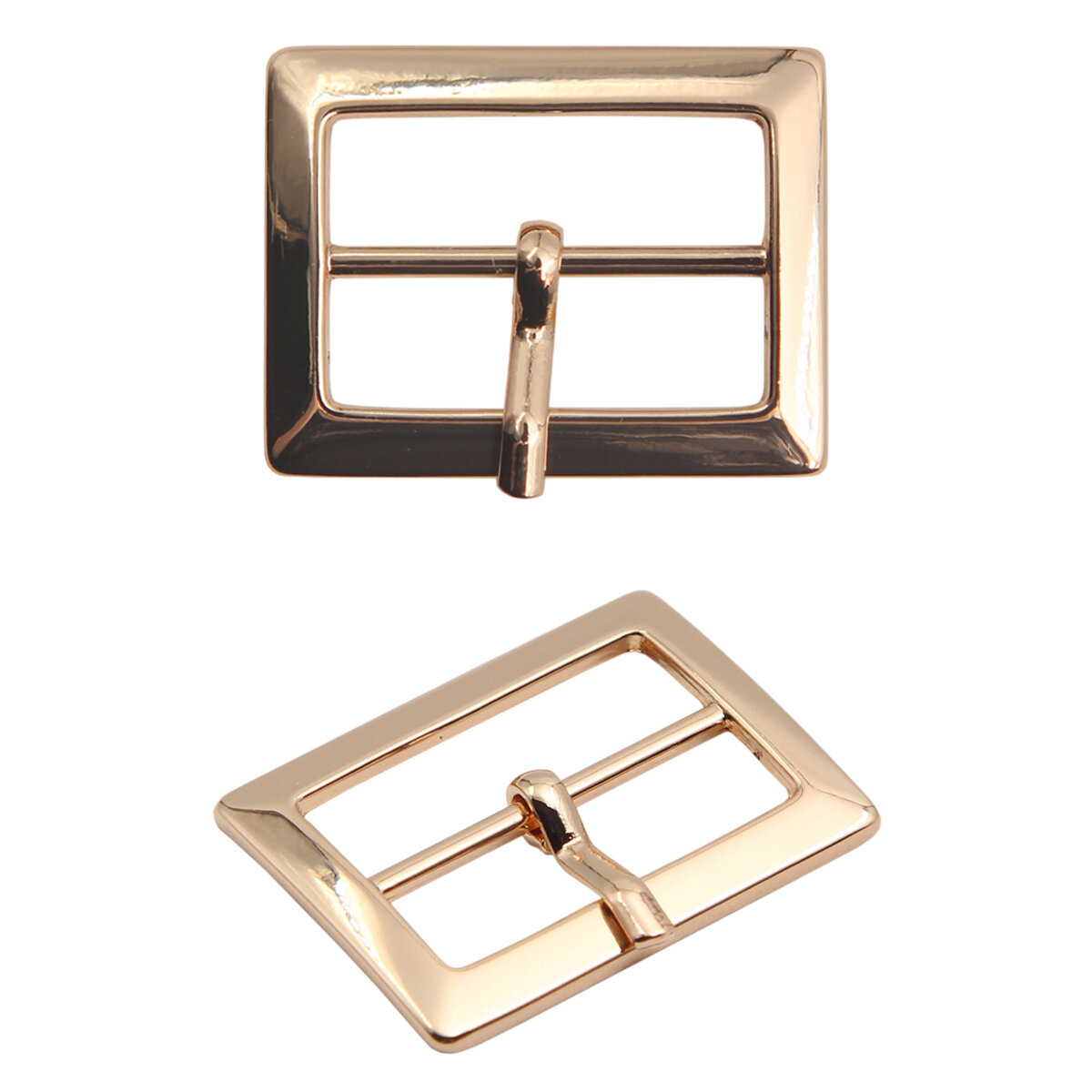 Пряжка прямоугольная для ремня 30 мм, металл (gold - золото), 2 шт