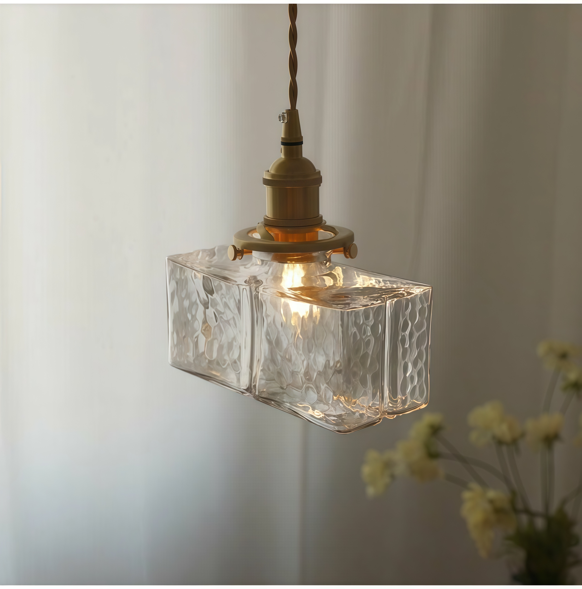 Винтажная люстра RUIBO PL005 E27 Лампа из прозрачного стекла