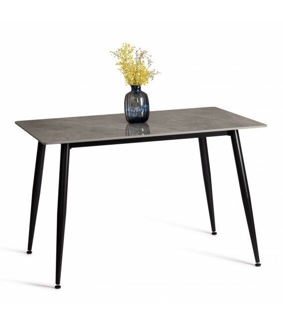 TetChair Стол обеденный Austen/Остин керамика глянцевая, серый/чёрный