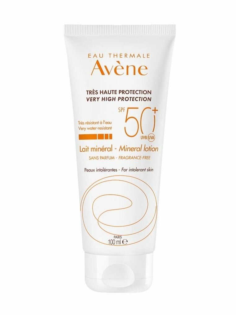Авен Молочко солнцезащитное SPF50+, 100 мл (Avene lait mineral SPF50+)