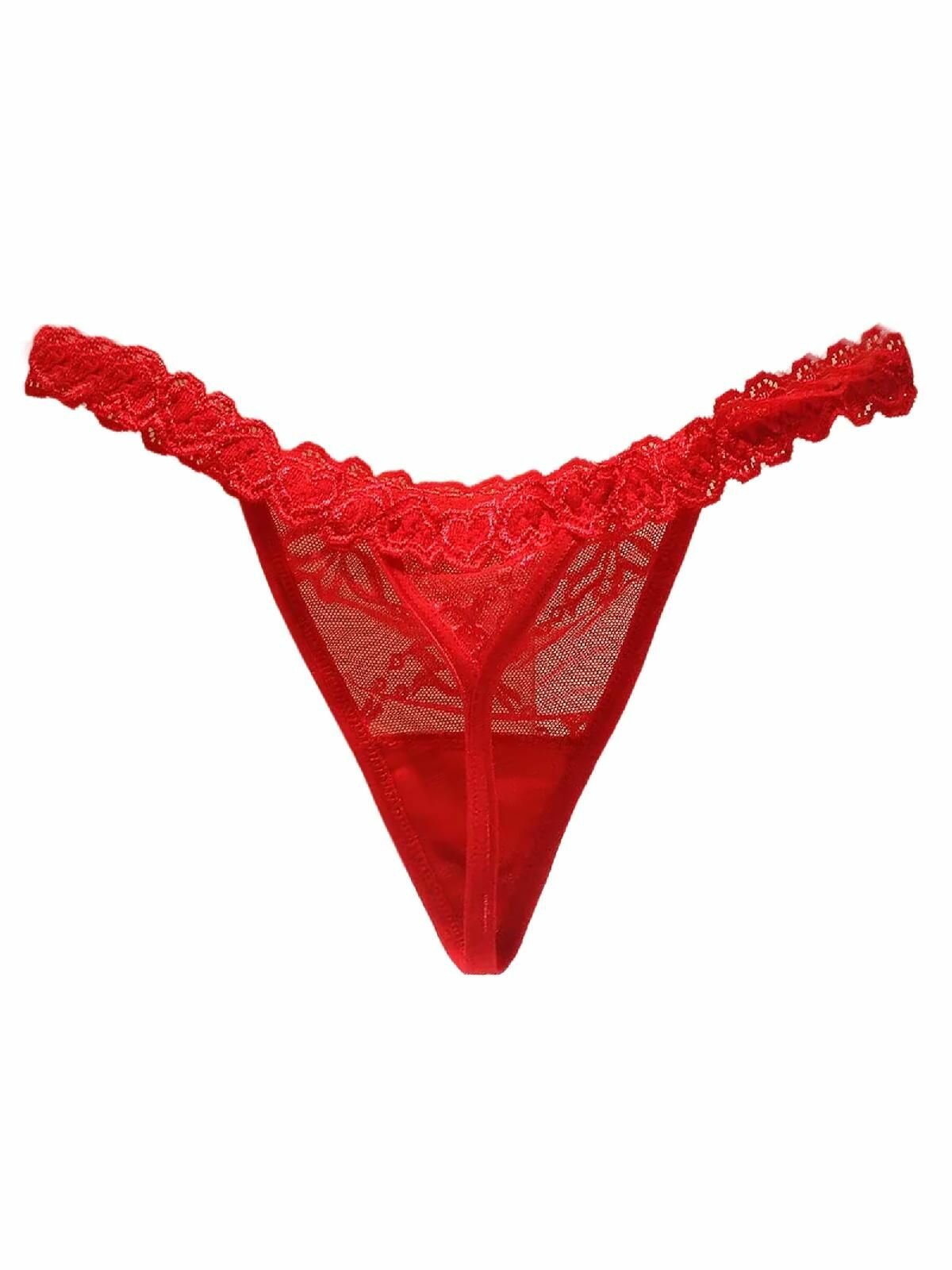 Кристальные буквы на трусиках-стрингах, красный - Универсальный код