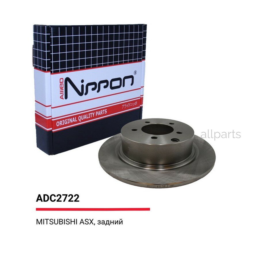 ALLIED NIPPON ADC2722 Диск тормозной | зад |