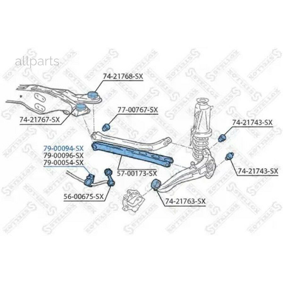 STELLOX 7900094SX втулка стабилизатора заднего! d15\ Opel Vectra 1.8/2.0/1.7TD/2.0DTi 95>