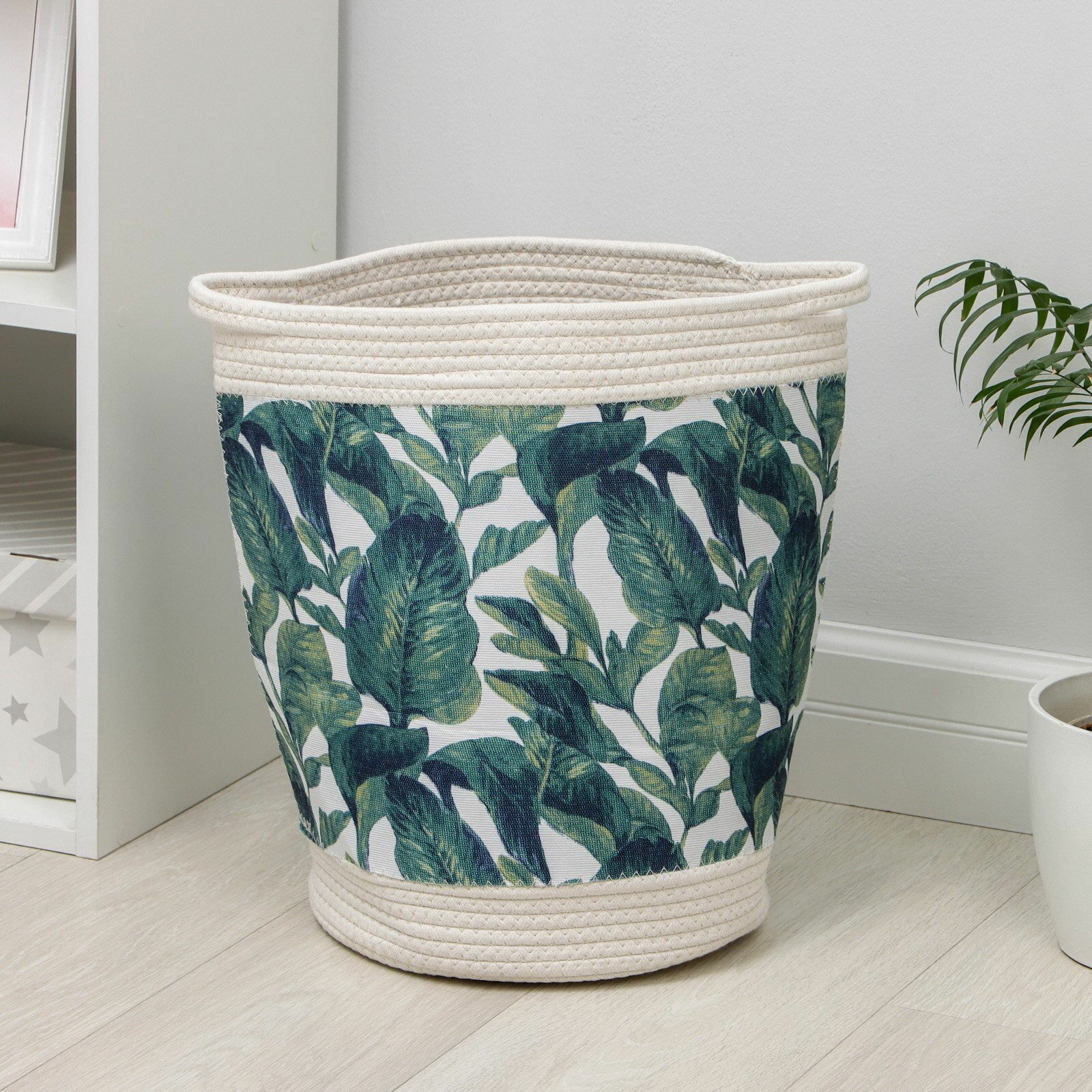 Корзина для белья "Эко", 30x40 см, цвет зелёный, цвет: бежевый