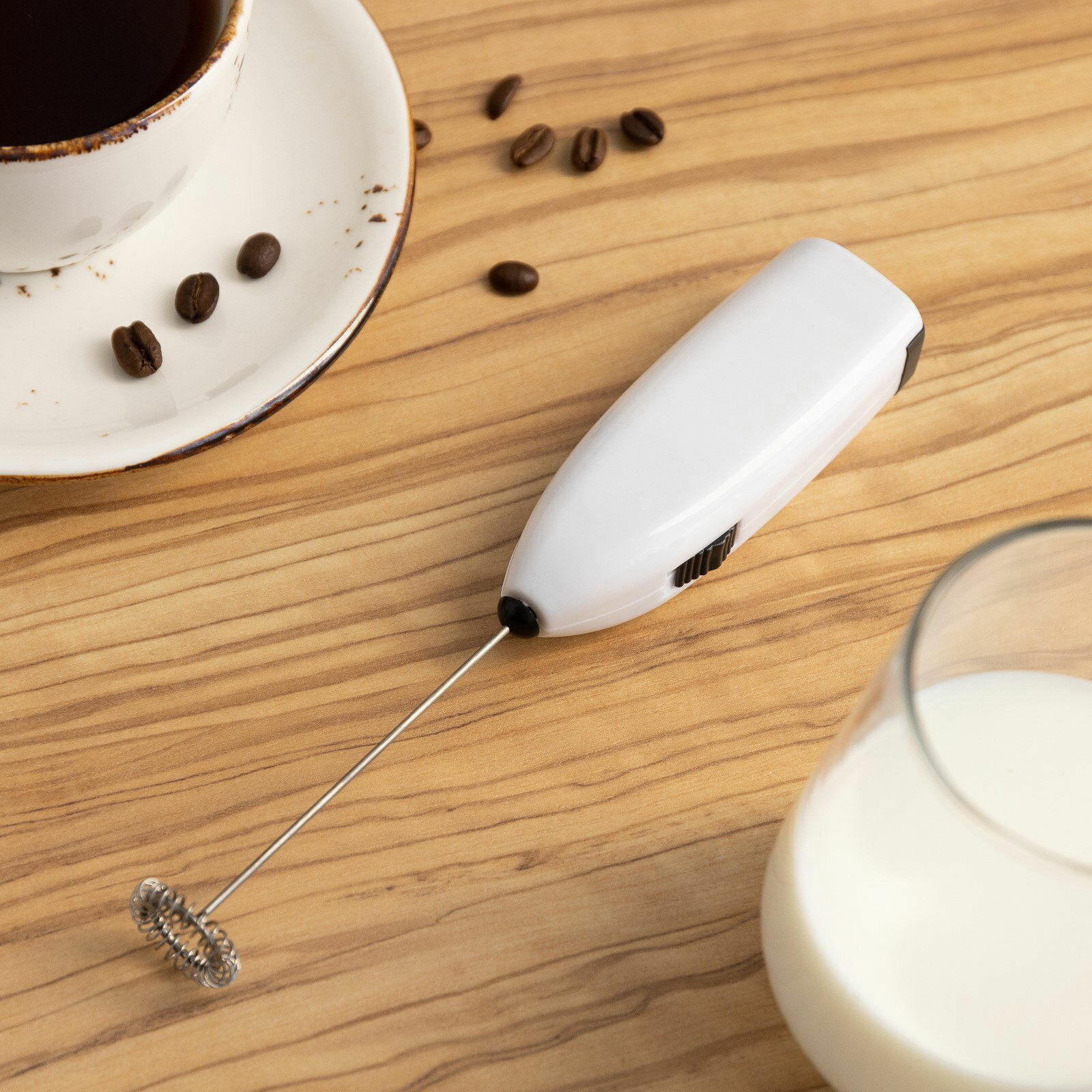 Капучинатор погружной Luazon LMR-07, от 2АА не в комплекте, белый