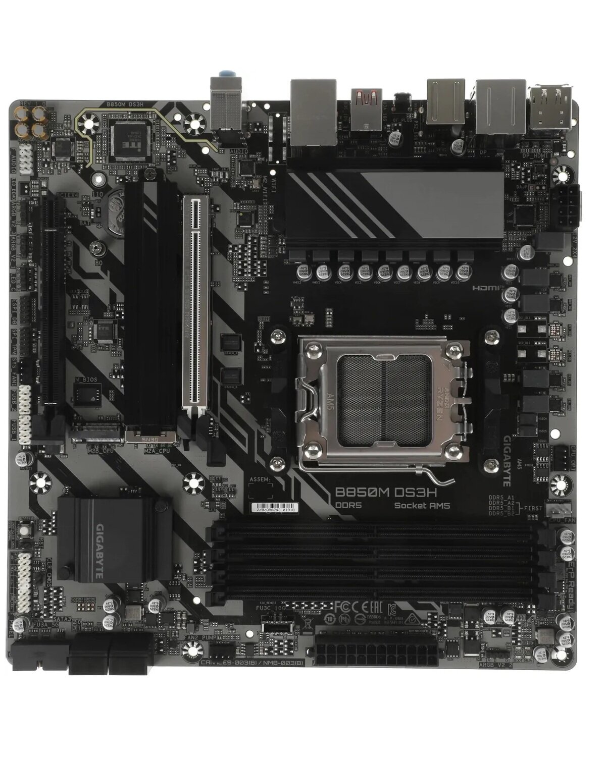 Материнская плата GIGABYTE B850M DS3H Micro-ATX AM5 AMD B850 4xDDR5 (256ГБ)